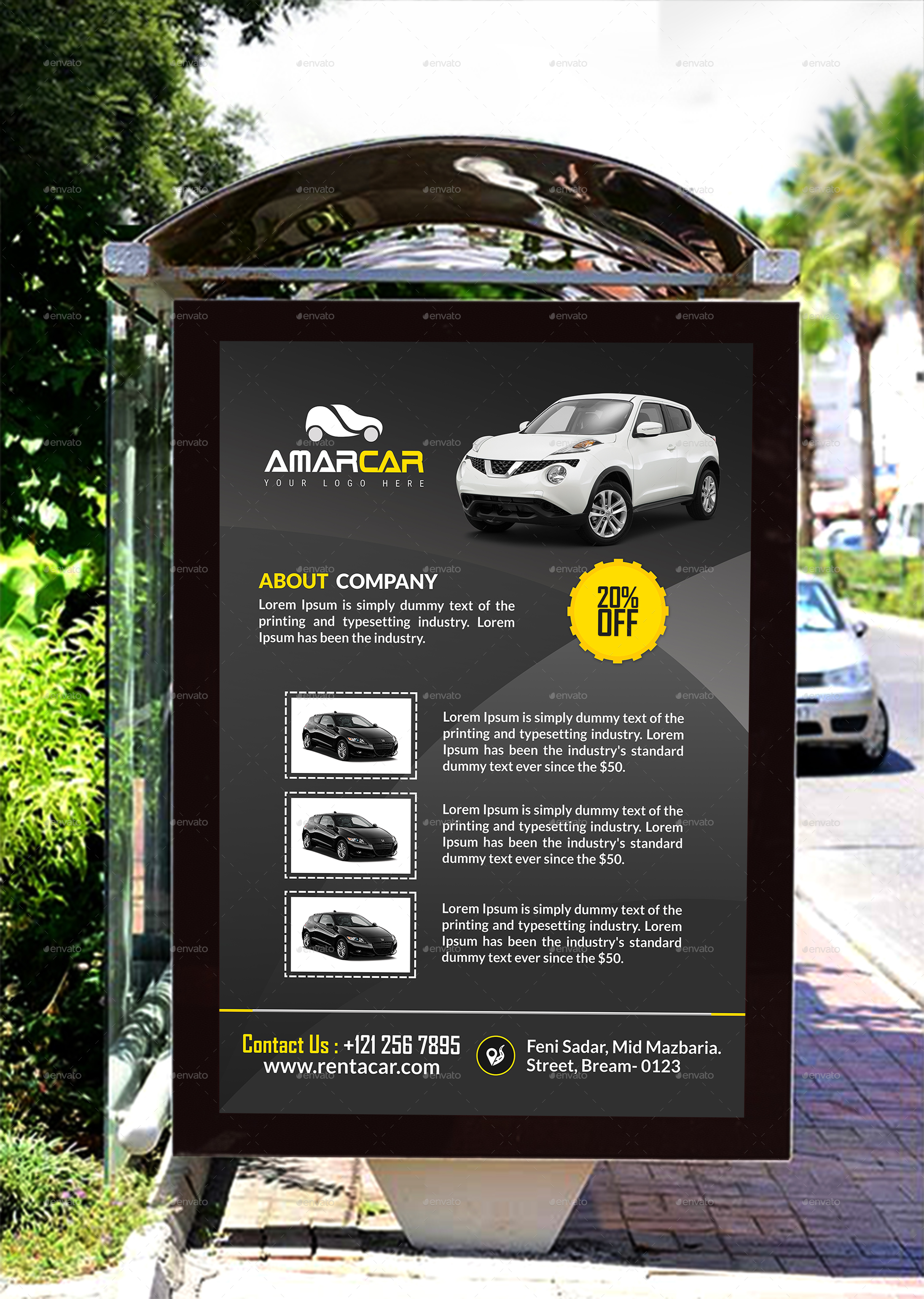 Rent a Car Poster, Print Templates | GraphicRiver