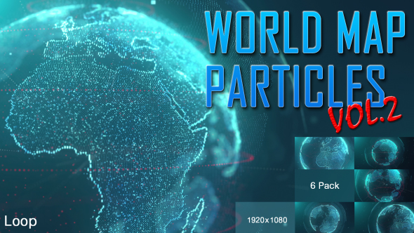 World Map Particles Vol.2, Motion Graphics | VideoHive