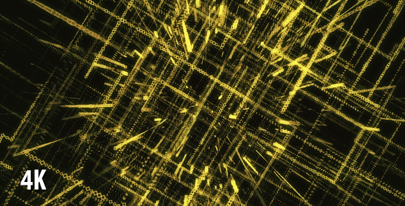 Abstract Tech Grid Yellow Background, Motion Graphics | VideoHive
