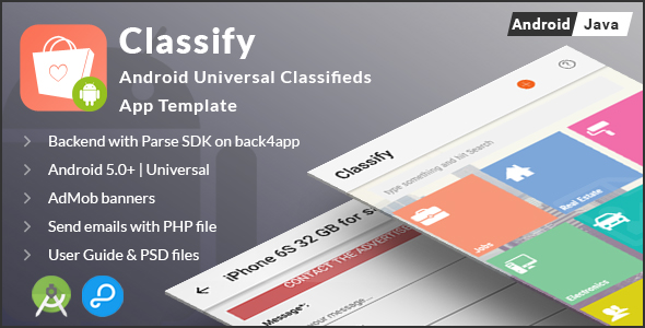 Classify | Android Universal Classifieds App Template by cubycode | CodeCanyon