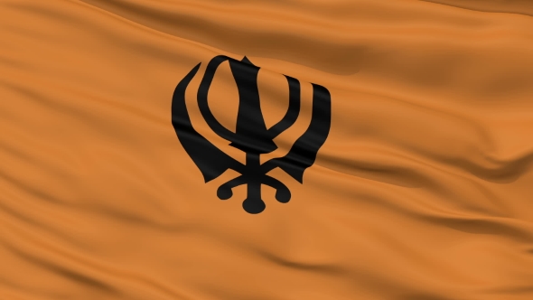 Khalistan Religious Waving Flag, Stock Footage | VideoHive