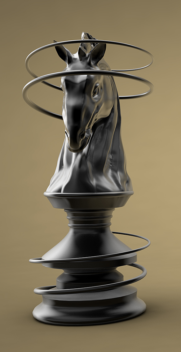 Sculpted Knight Chess Piece by Abdelrahman_El-masry | 3DOcean