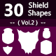 30 Shields Photoshop Vector Custom Shapes ( Vol.2 ), Add-ons | GraphicRiver