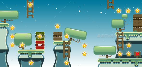 Platformer Game Tile Set Nineteen, Game Assets | GraphicRiver