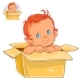 Illustration of Baby in Box by vectorpocket | GraphicRiver