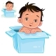 Illustration of Baby in Box, Vectors | GraphicRiver