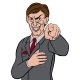 Evil Pointing Business Man, Vectors | GraphicRiver