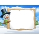 Cartoon Snowman Sign Scene, Vectors | GraphicRiver