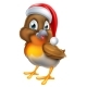 Christmas Cartoon Robin Bird, Vectors | GraphicRiver