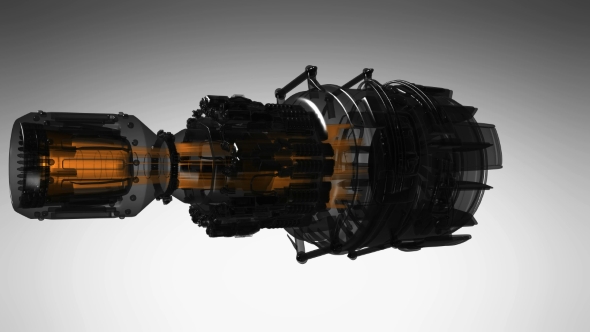 Loop Rotate Jet Engine Turbine, Motion Graphics | VideoHive
