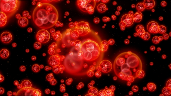 Micro Red DNA Cell Able To Loop Seamless, Motion Graphics | VideoHive