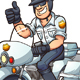 Motorcycle Cop, Vectors | GraphicRiver