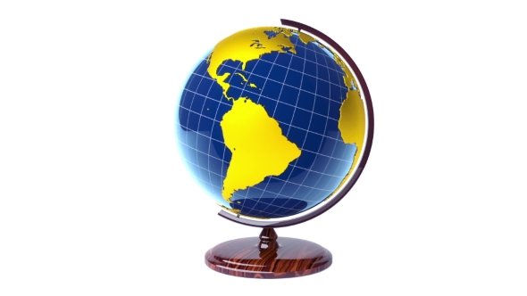 Colorful Model of Earth Globe Rotating, Loop, Motion Graphics | VideoHive