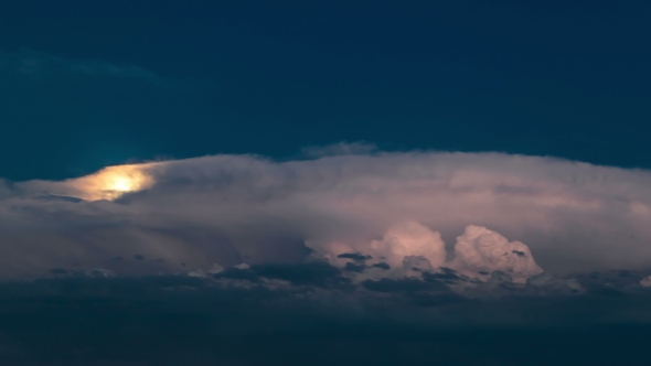 Full Moon on Dark, Stormy Night with Clouds Overtaking Moonlight, Stock ...