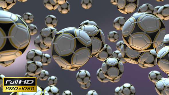 Flying Football Animation Loop Background, Motion Graphics | VideoHive