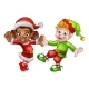 Dancing Christmas Elves, Vectors | GraphicRiver