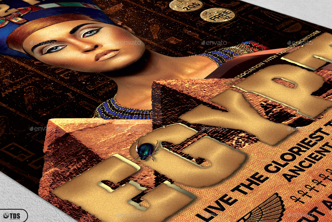 Ancient Egypt Event Flyer Template by lou606 | GraphicRiver