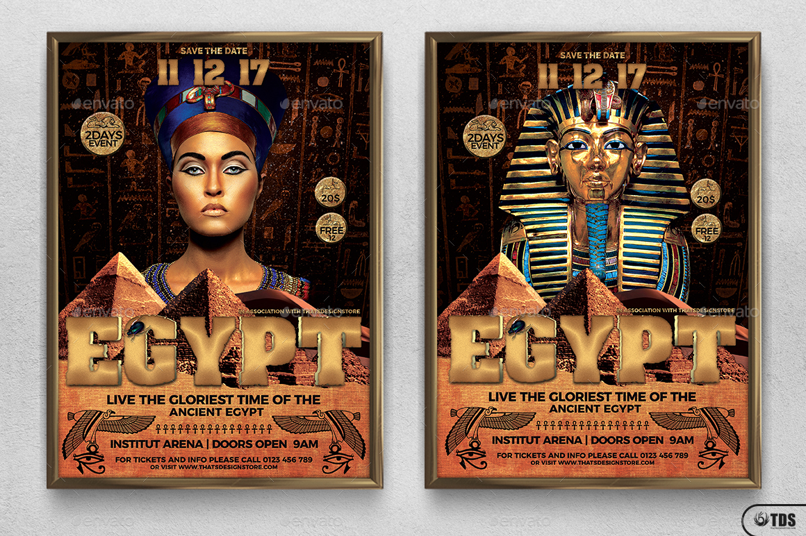 Ancient Egypt Event Flyer Template by lou606 | GraphicRiver