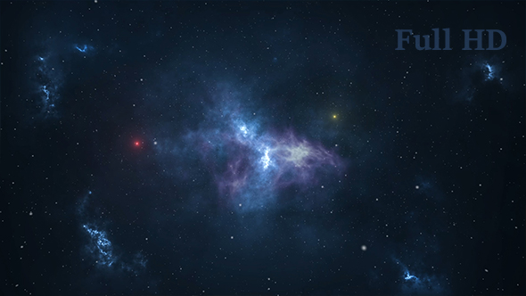 Cosmos Background with Lightning, Motion Graphics | VideoHive