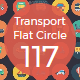 Transport Flat Circle Icons, Icons | GraphicRiver