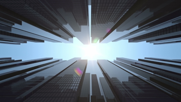 Beautiful Skyscrapers in a Business Center, Motion Graphics | VideoHive