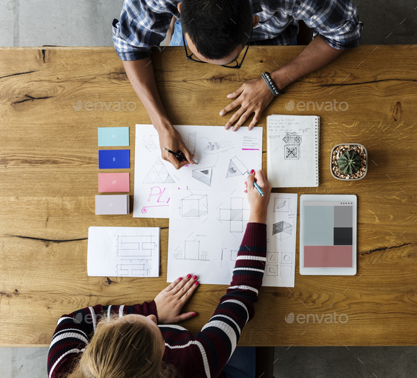 Hands Writing Drawing on Idea Paper Working Stock Photo by Rawpixel