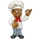 Cartoon Black Chef Cook by Krisdog | GraphicRiver