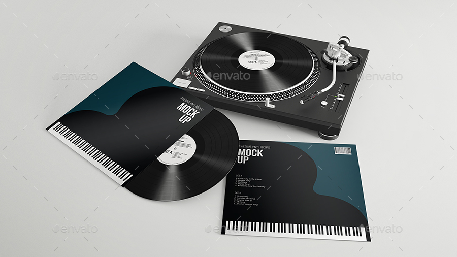 Realistic Vinyl Record & Player Mockup, Graphics | GraphicRiver