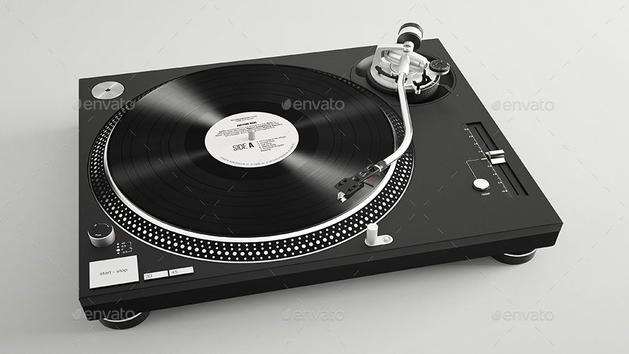 Realistic Vinyl Record & Player Mockup, Graphics | GraphicRiver