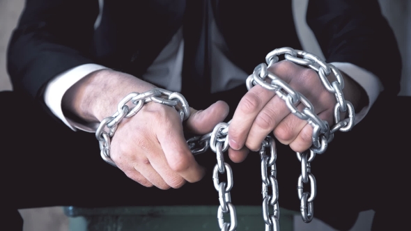 The Gangster Winds the Chain on His Arm, Stock Footage | VideoHive