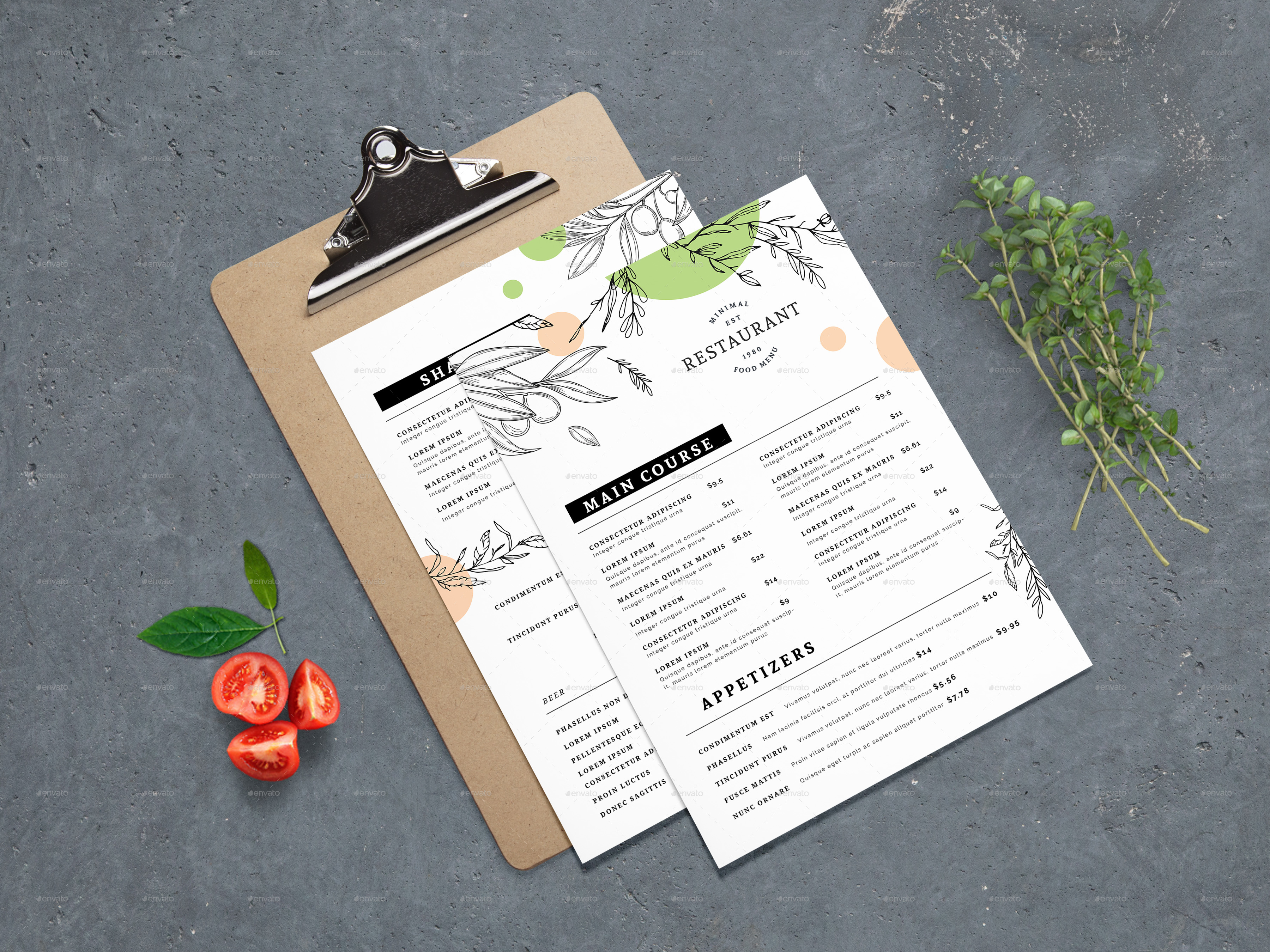 Food Menu, Print Templates | GraphicRiver