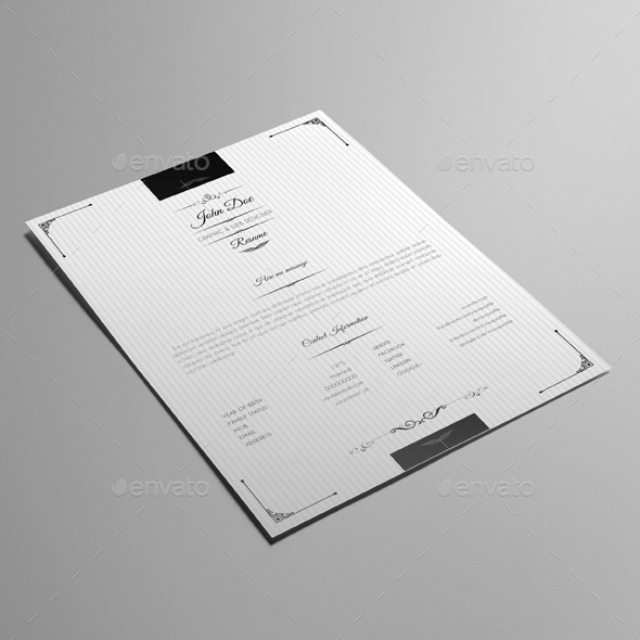 Royal Vintage Resume Template by Keboto | GraphicRiver