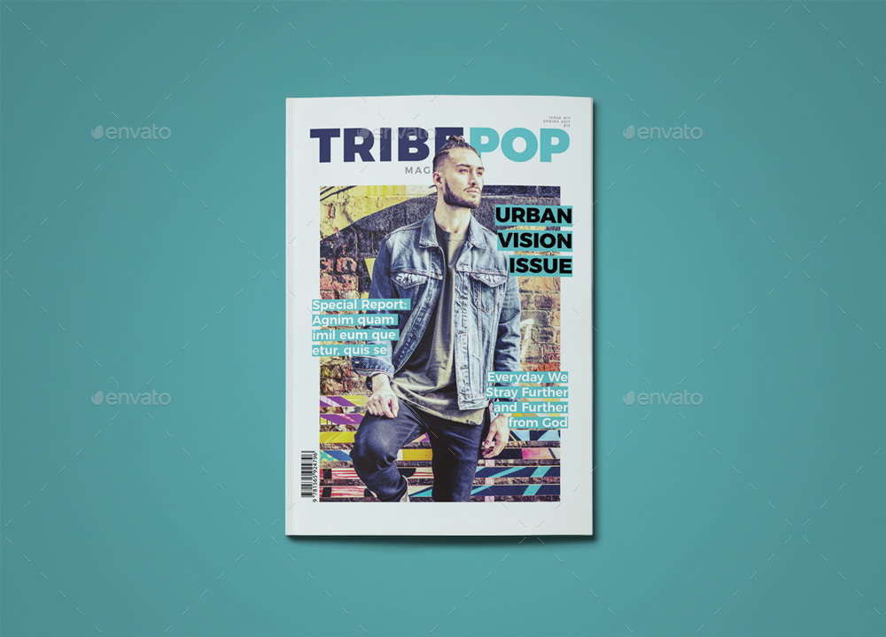 Tribepop Magazine Template, Print Templates | GraphicRiver