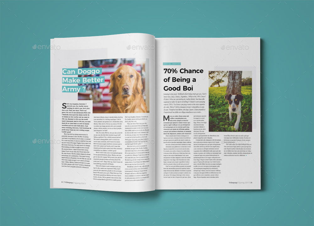 Tribepop Magazine Template, Print Templates | GraphicRiver