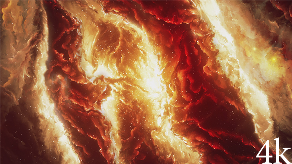 Flying Through the Fiery Space Nebula, Motion Graphics | VideoHive