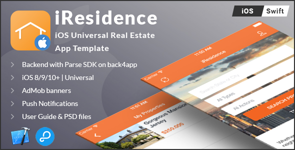 iResidence | iOS Universal Real Estate App Template (Swift) by ...