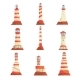 Searchlight Towers for Maritime Navigational, Vectors | GraphicRiver