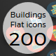 200 Building Flat Circle Icons, Icons | GraphicRiver