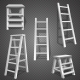 Steel Vector Staircases and Ladders, Vectors | GraphicRiver