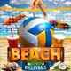 Beach Volleyball Flyer Template, Print Templates | GraphicRiver