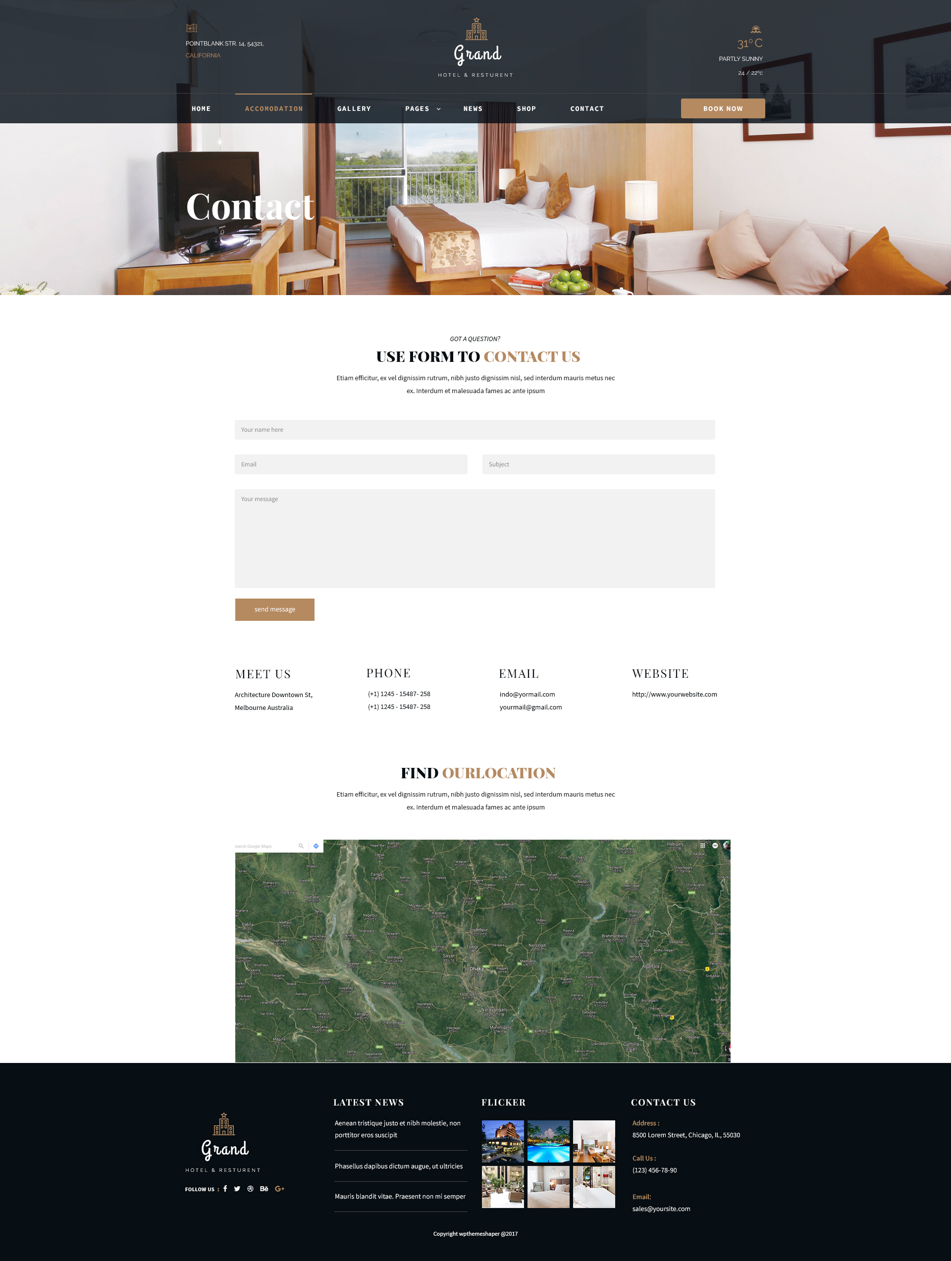 Grand - Hotel & Resturent PSD Template by ThemeXengine | ThemeForest