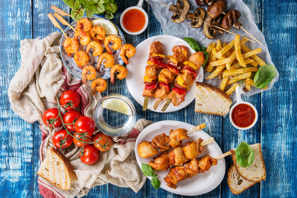 BBQ lunch assortment Stock Photo by NatashaBreen | PhotoDune