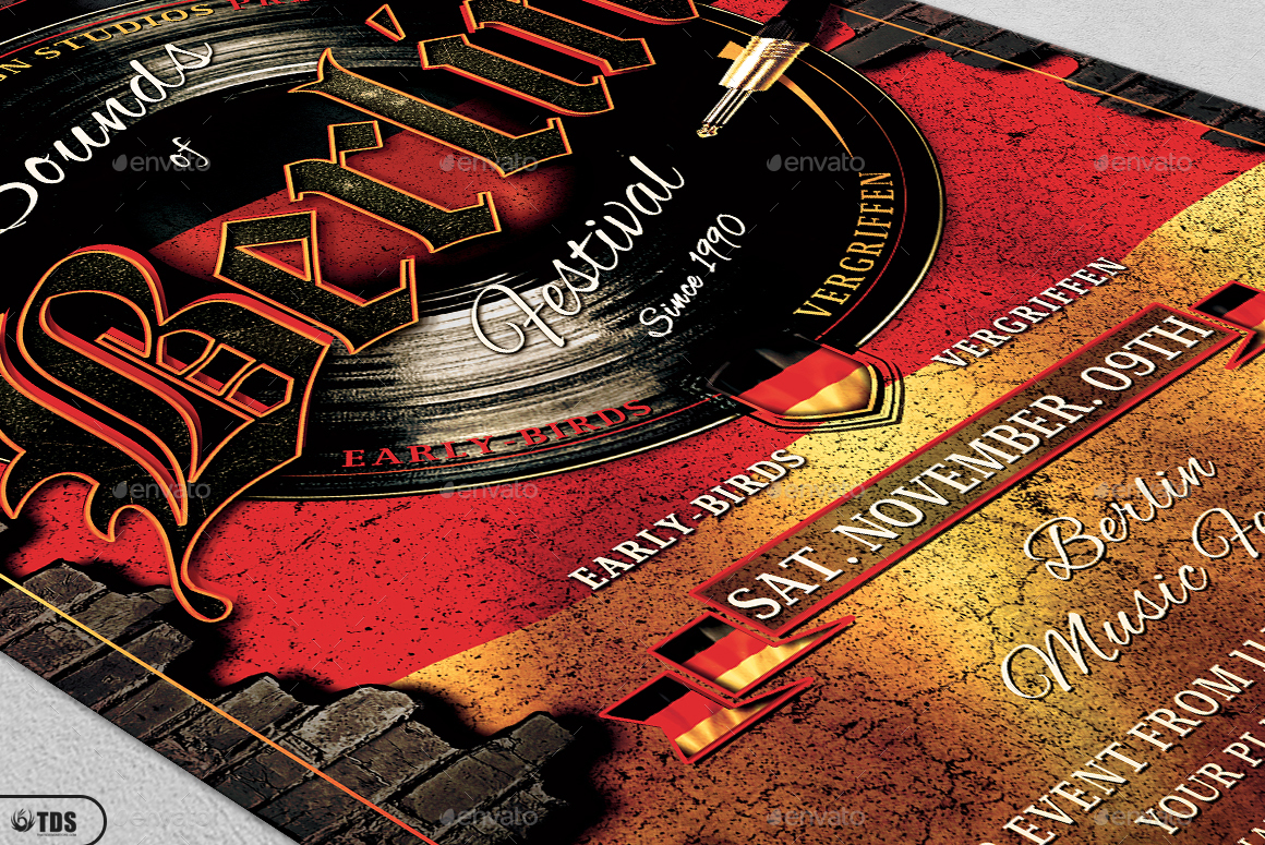 Sounds of Berlin Flyer Template, Print Templates | GraphicRiver