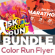 Color Run Flyer Template Bundle, Print Templates | GraphicRiver