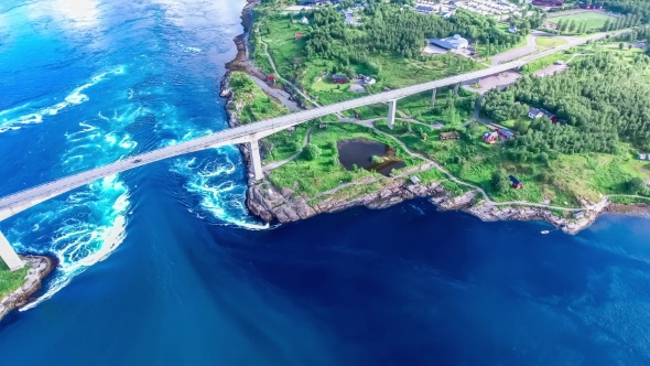 Whirlpools of the Maelstrom of Saltstraumen, Nordland, Norway, Stock ...