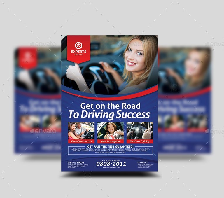 Driving Lesson and Tutorial, Print Templates | GraphicRiver