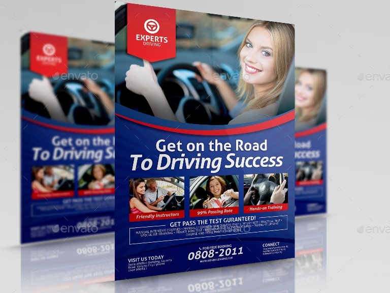Driving Lesson and Tutorial, Print Templates | GraphicRiver