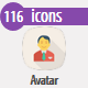 100 Avatar Flat Square Rounded Shadow, Icons | GraphicRiver