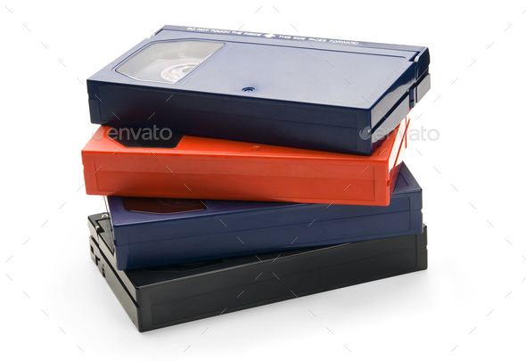 Video cassette, isolated on white background. Stock Photo by zeffss