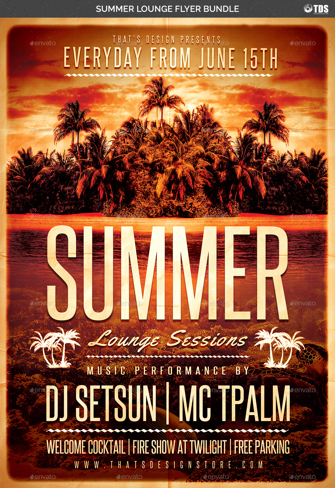 Summer Lounge Flyer Bundle, Print Templates | GraphicRiver